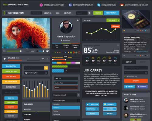 170+ Professional Free Photoshop UI Kits | PSDreviews