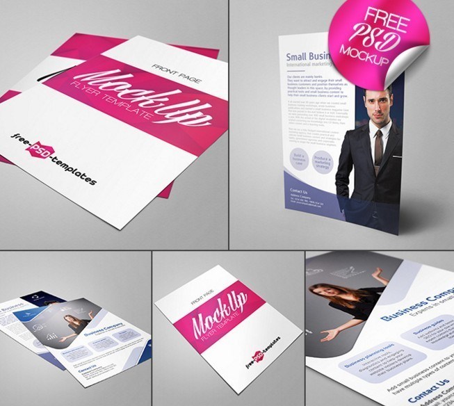 Top 15 Multiple Flyer Mockup and Brochure Mock-ups | PSDreviews